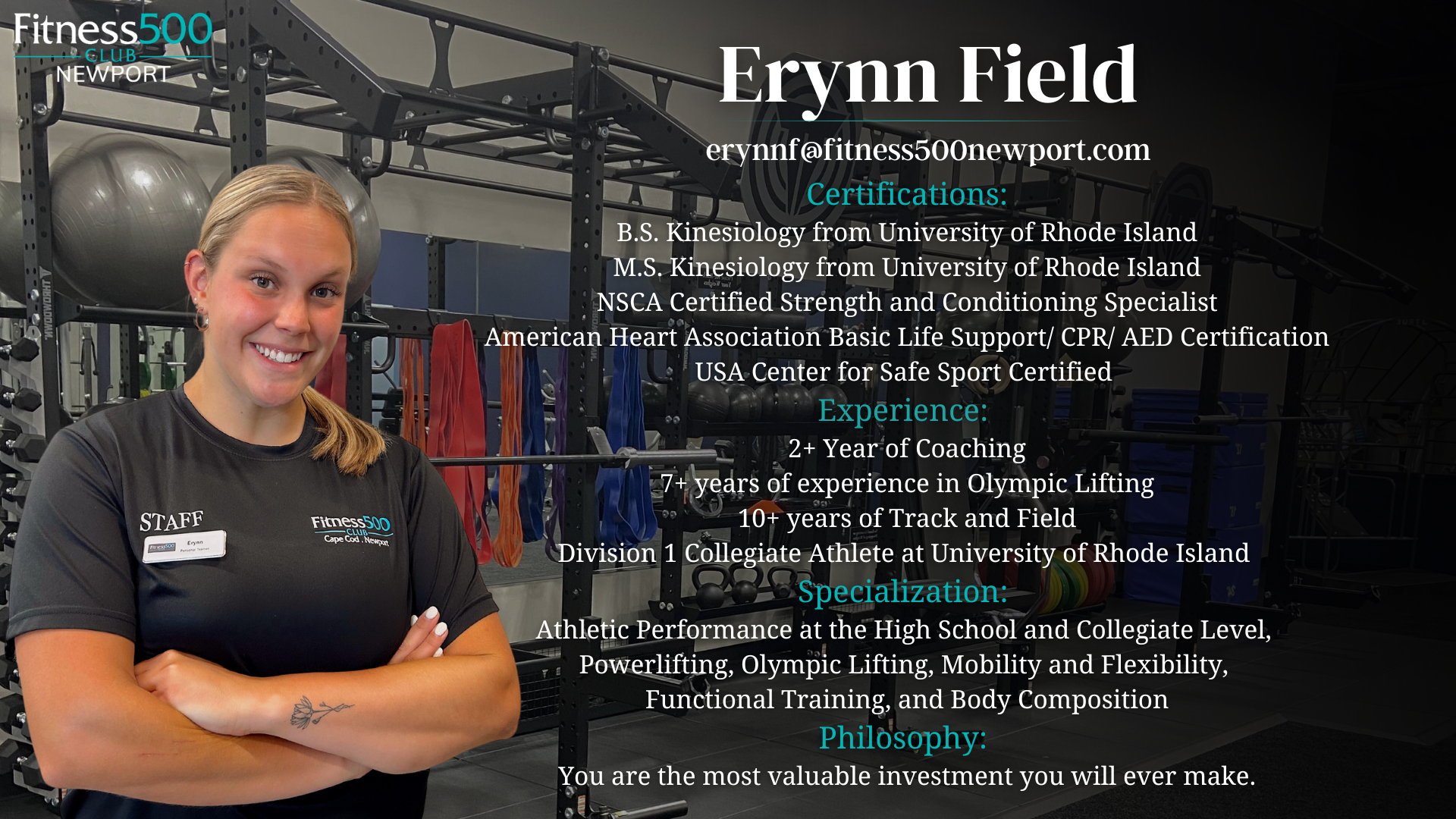 Erynn Field | Fitness 500 Club
