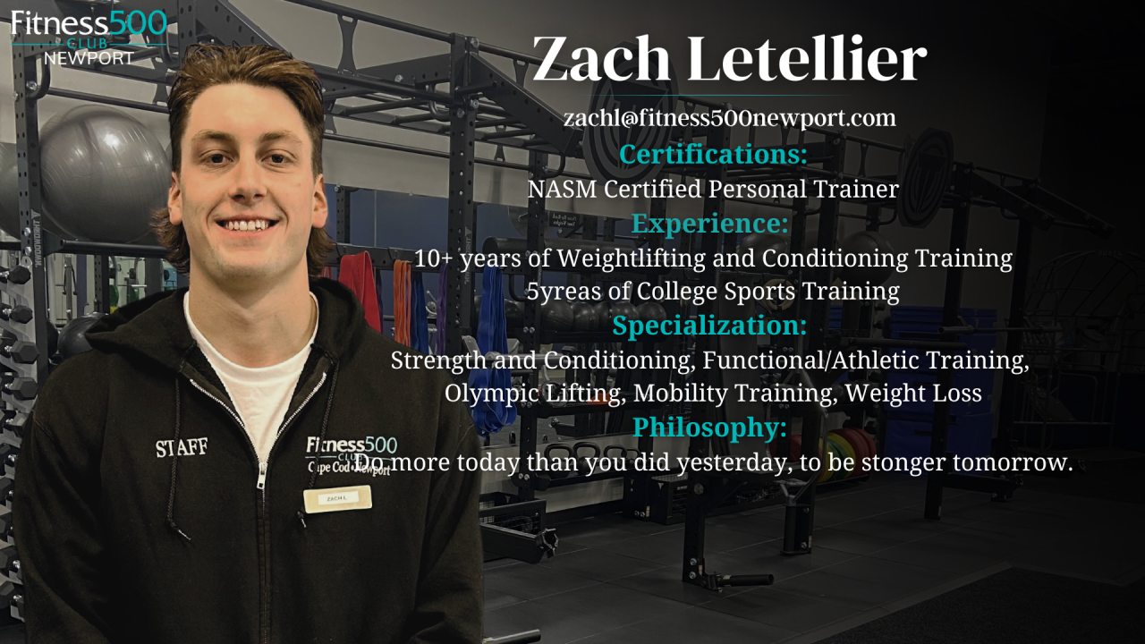 Zach Letellier | Fitness 500 Club